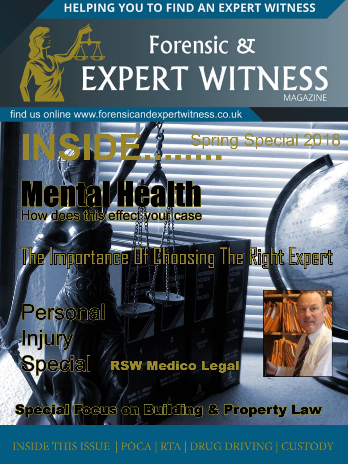 Forensic &Expert witness magazine spring special by Federation of ...