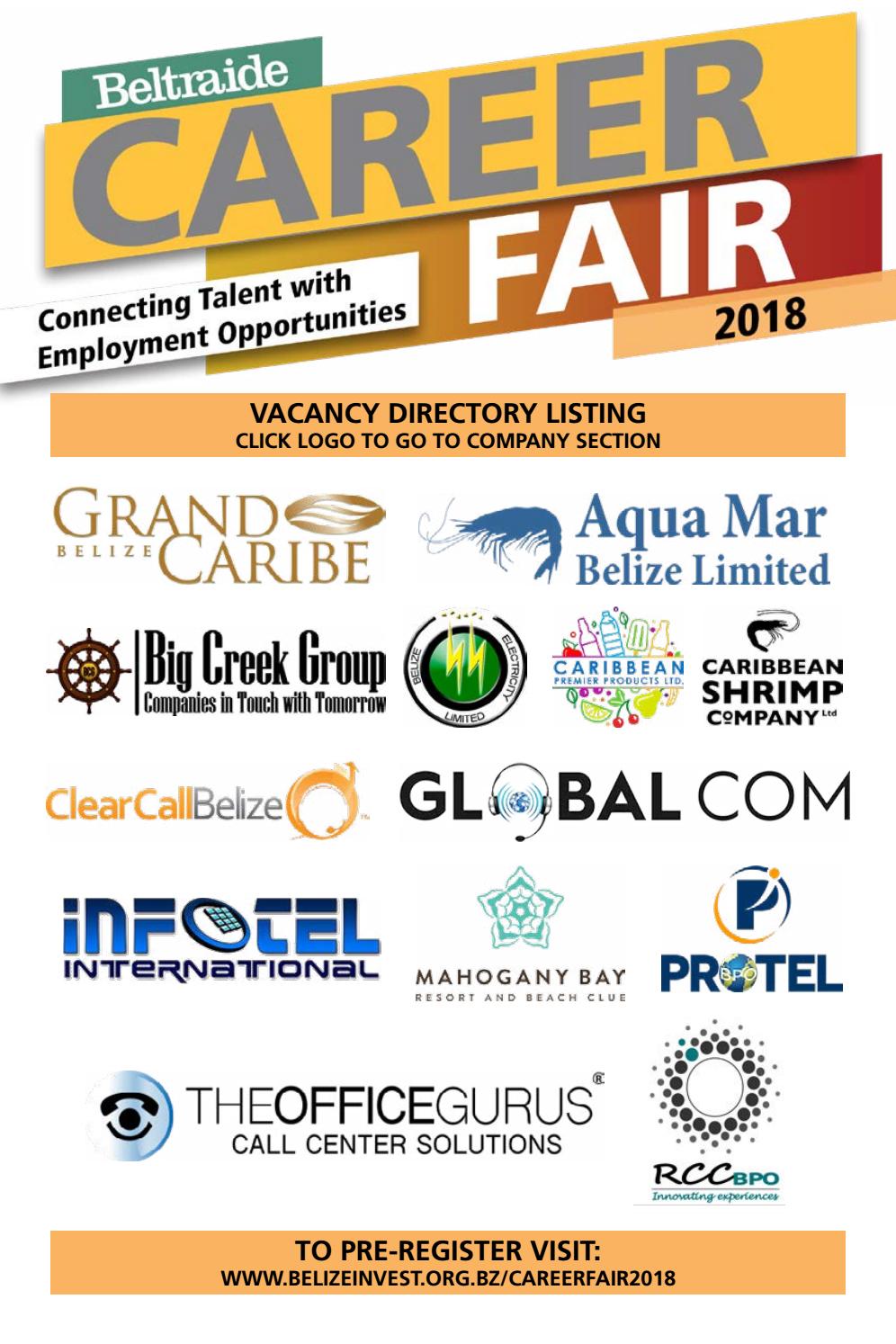 BELTRAIDE Career Fair 2018 Job Directory by Beltraide - Issuu