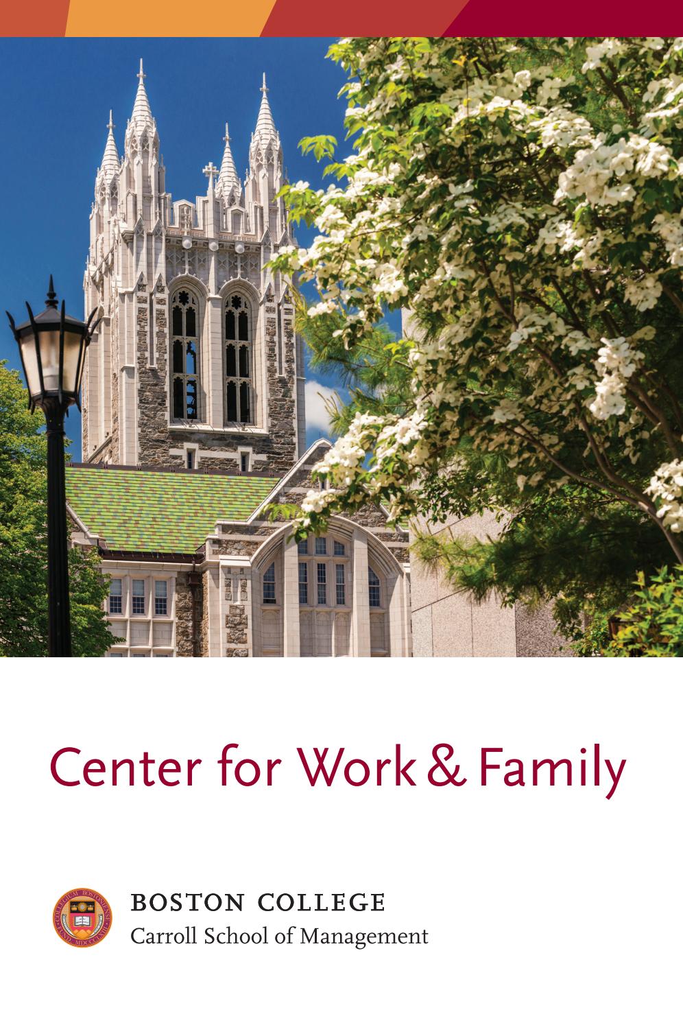 The Boston College Center for Work & Family by Boston College - Issuu