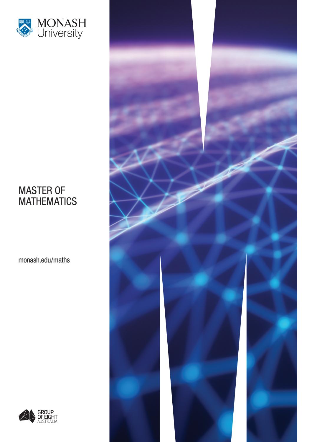 Monash Master of Mathematics by Monash Faculty of Science - Issuu