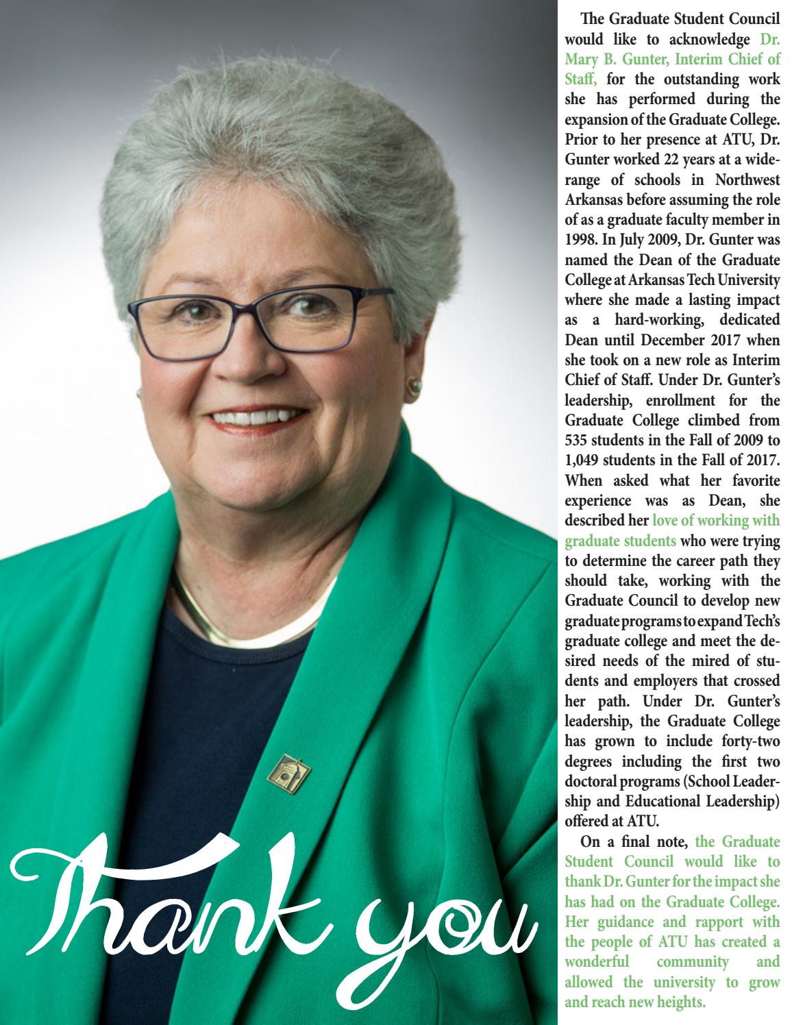 Dr. Mary B. Gunter Recognition by Amber Quaid - Issuu