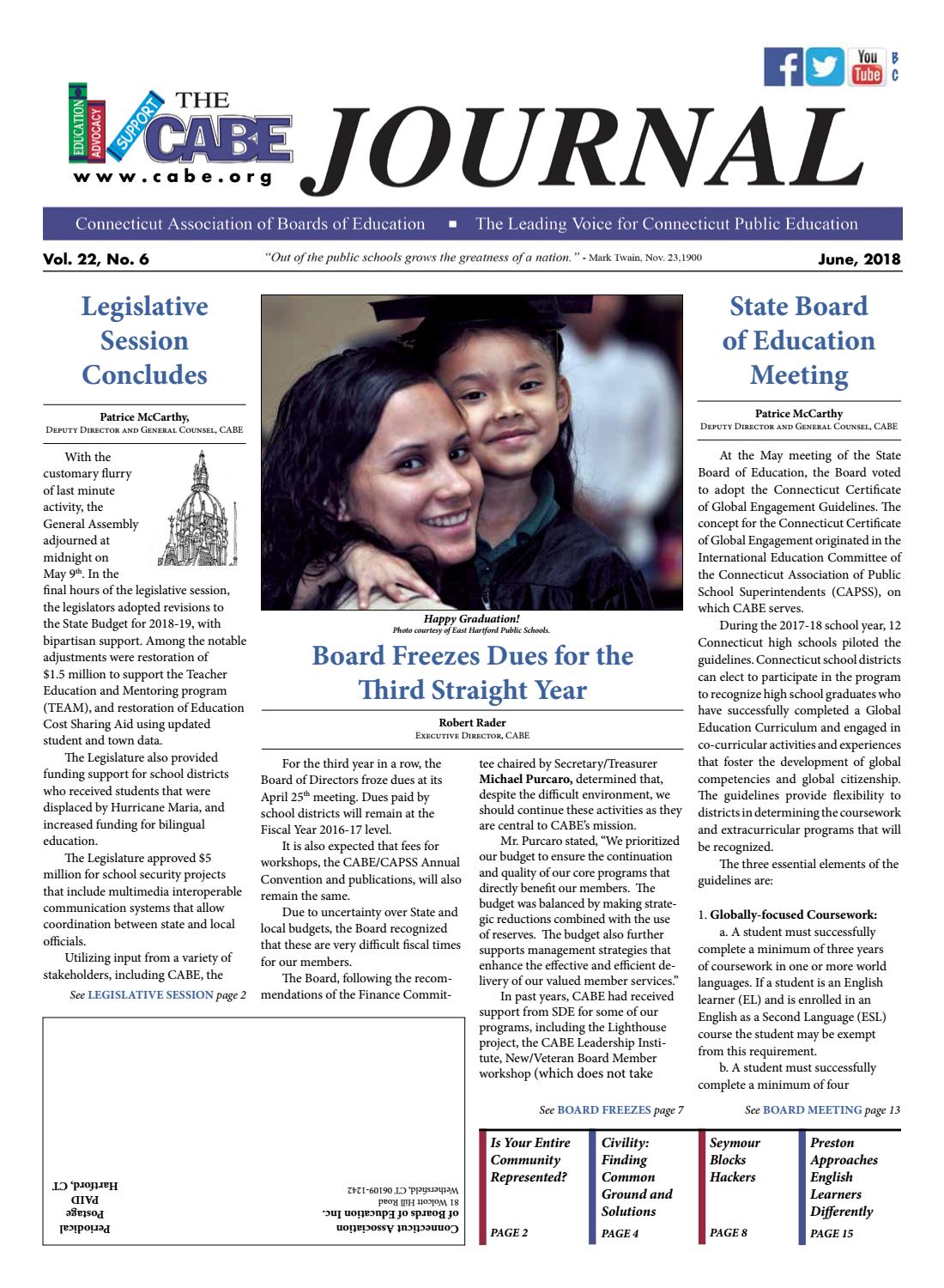 CABE Journal - June 2018 by Wilmarie Newton - Issuu