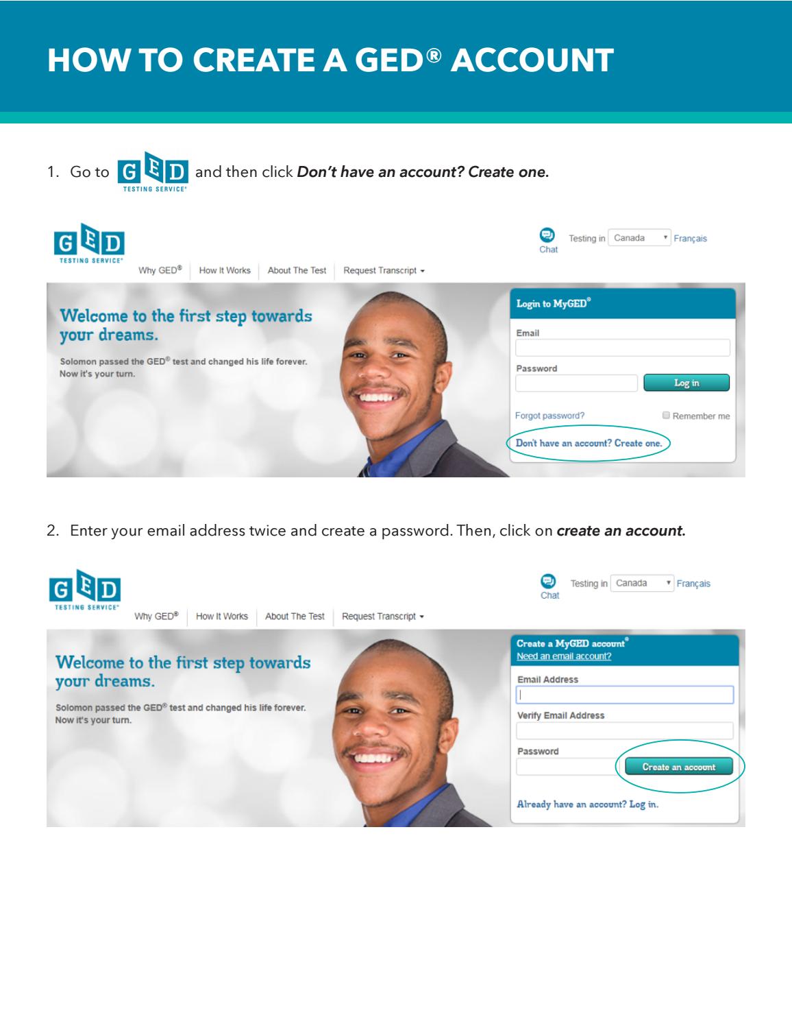 How to create a GED® Account by Lakeland College Canada - Issuu