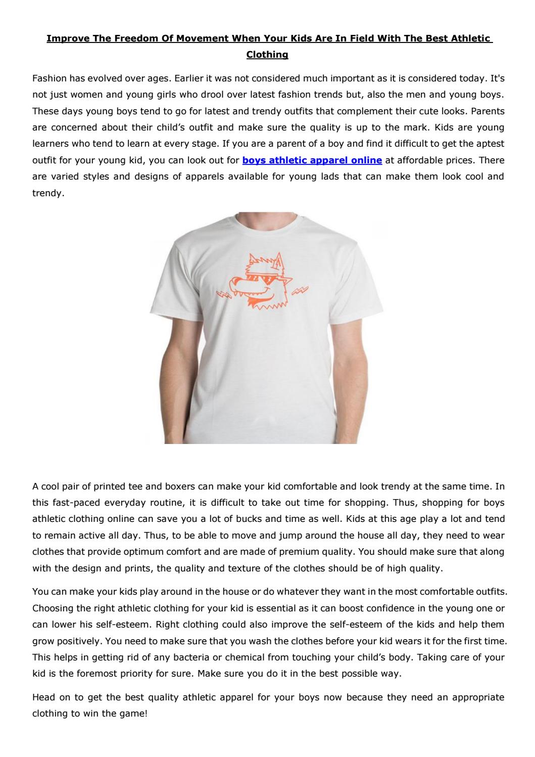 Improve The Freedom Of Movement When Your Kids Are In Field With The ...