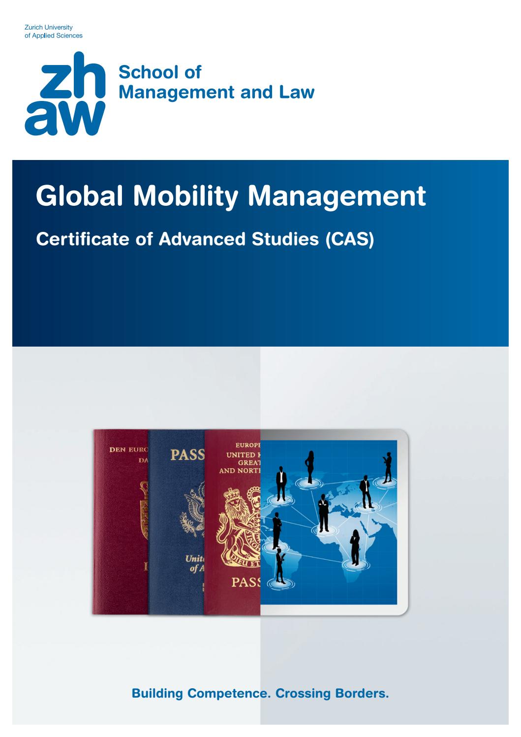 CAS Global Mobility Management English by ZHAW School of Management and ...