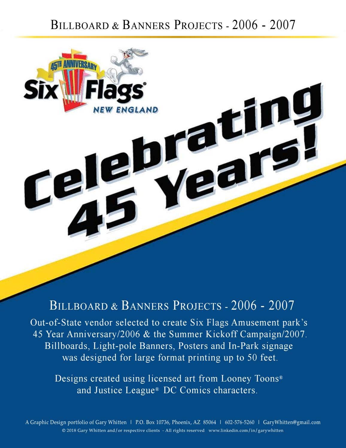 Billboards and Banners Project Sixflags NE 2006-2007 by The Creative ...