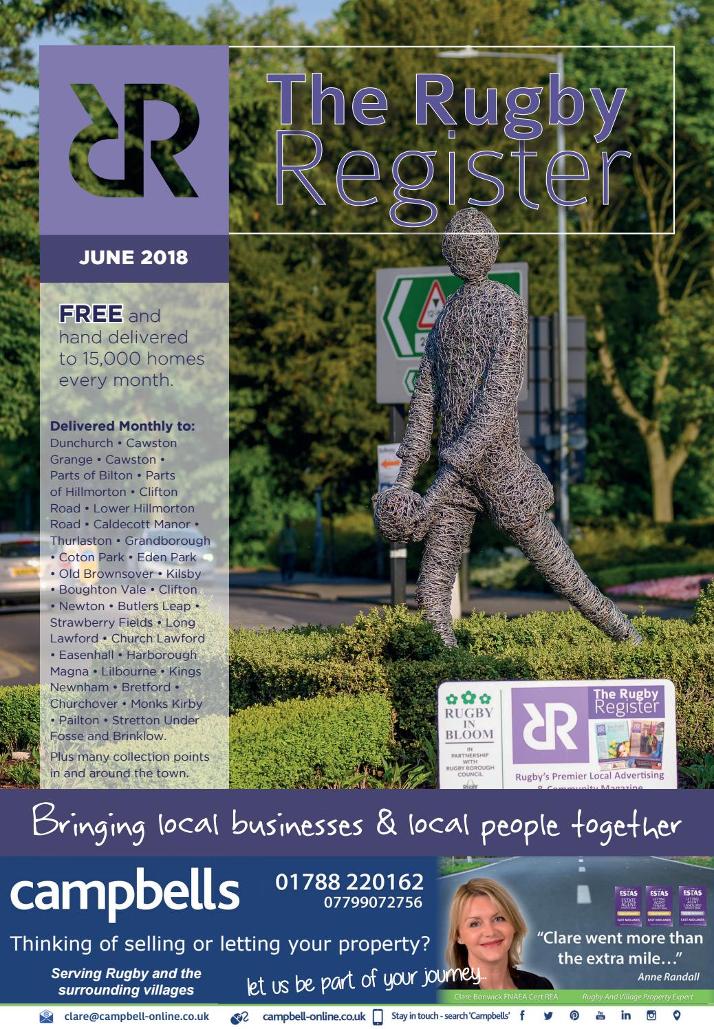 The Rugby Register - June 2018 by RUGBY REGISTER - Issuu