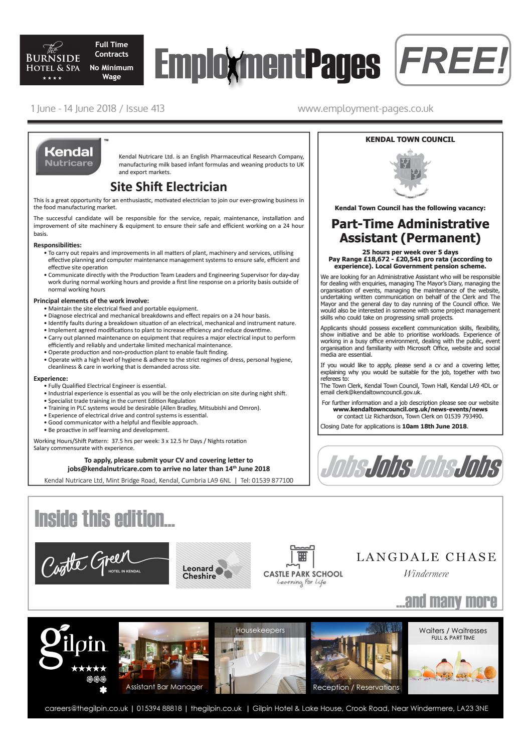 Employment Pages 1 June 2018 by Employment Pages - Issuu