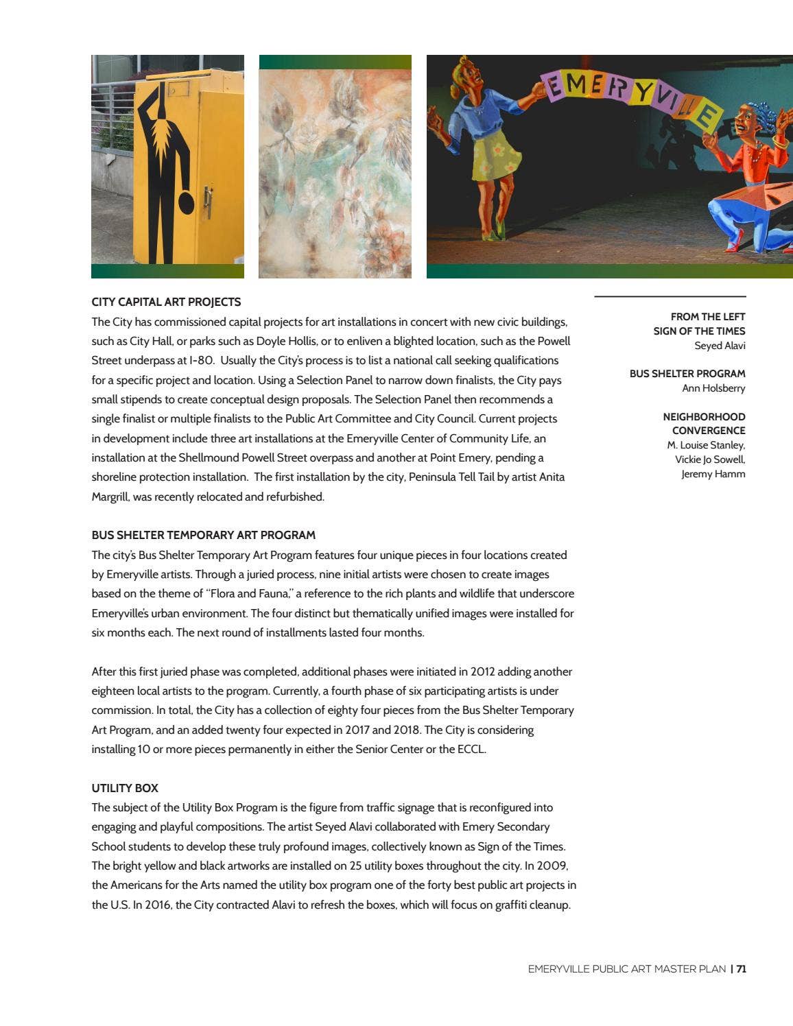 Emeryville California Public Art Master Plan by Designing Local - Issuu