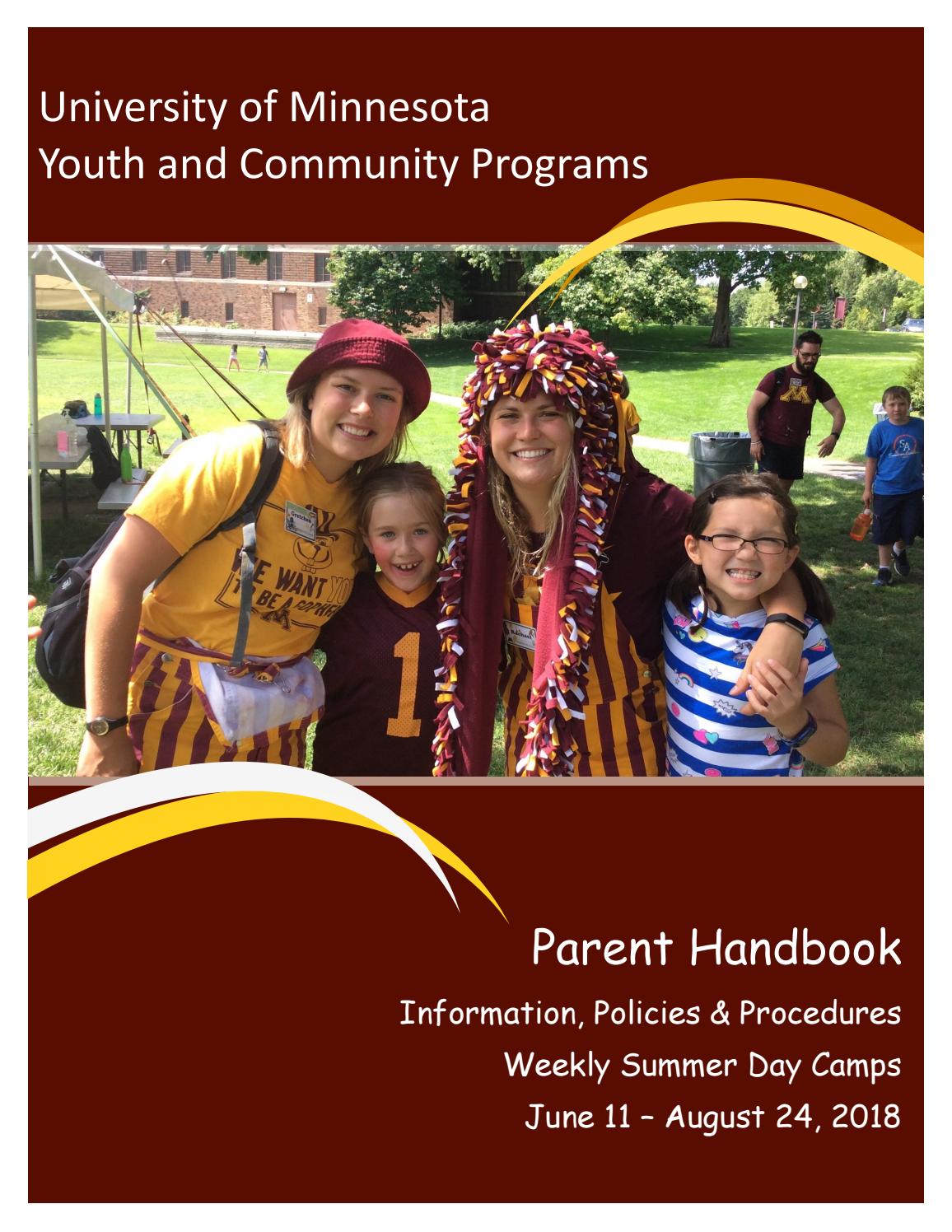 YP Summer Camp Parent Handbook by umnrecwell - Issuu
