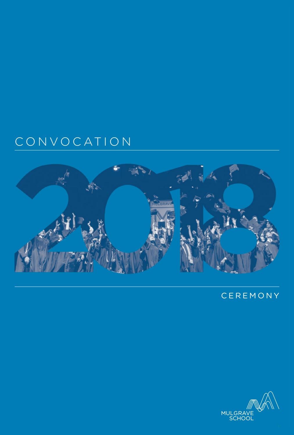 Mulgrave's Convocation Booklet 2018 by Mulgrave School - Issuu