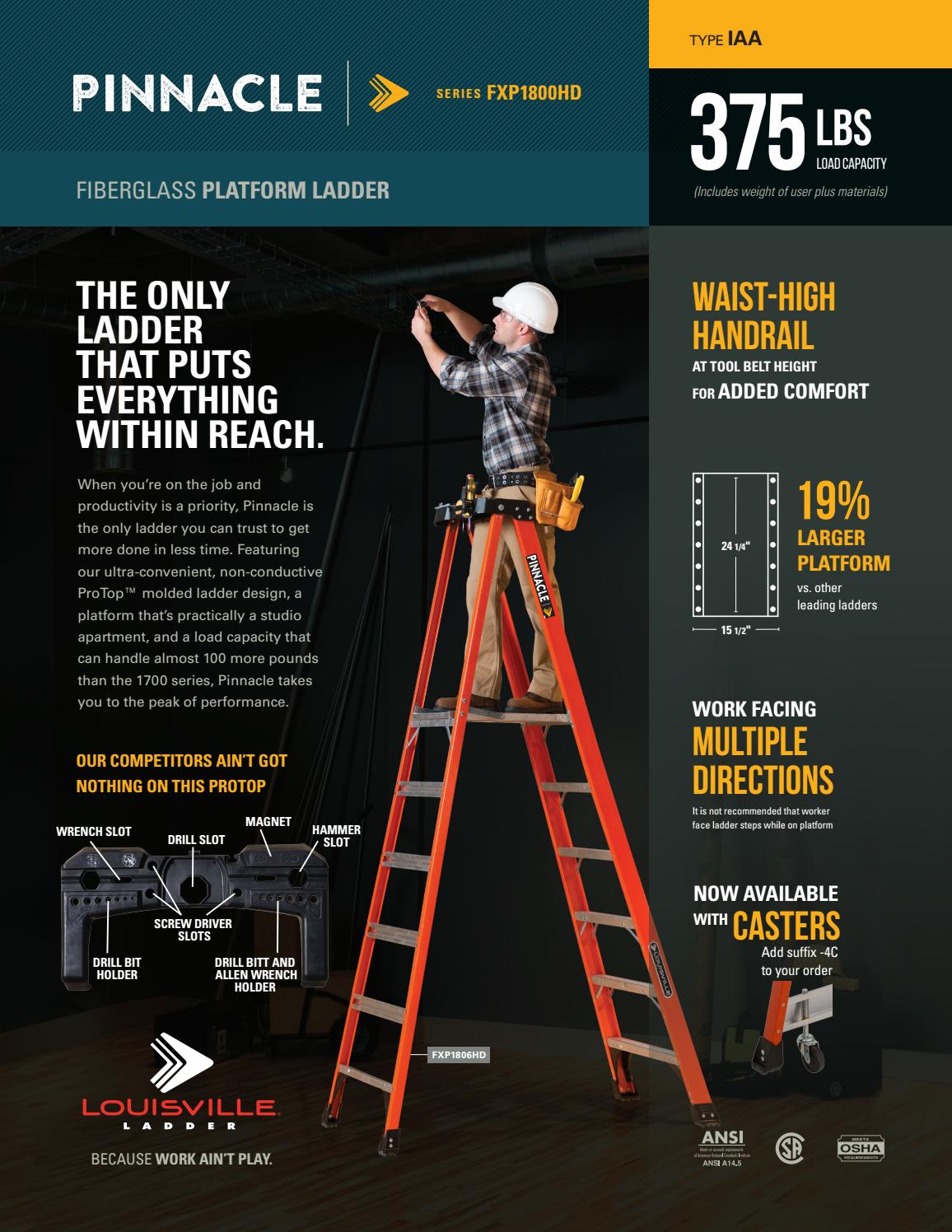 Louisville Ladder FXP1800HD Platform Ladder by Ram Tool Construction ...