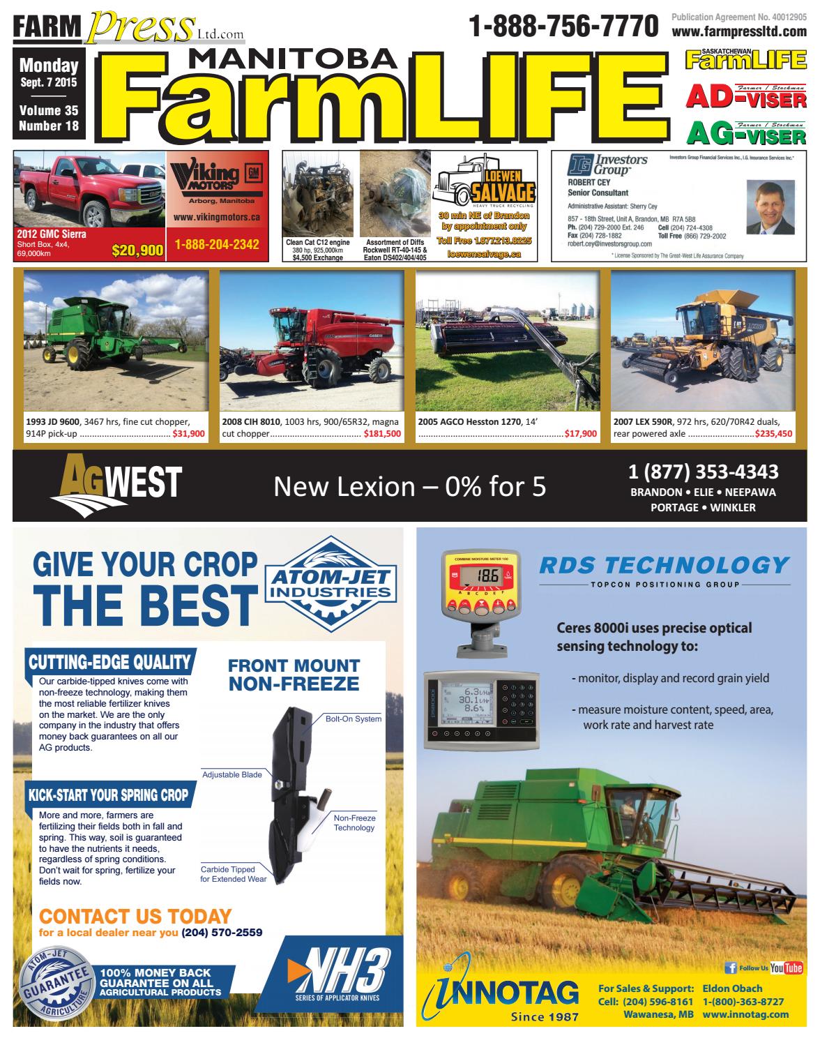 Manitoba Farm Life, September 07, 2015 by Black Press Media Group - Issuu