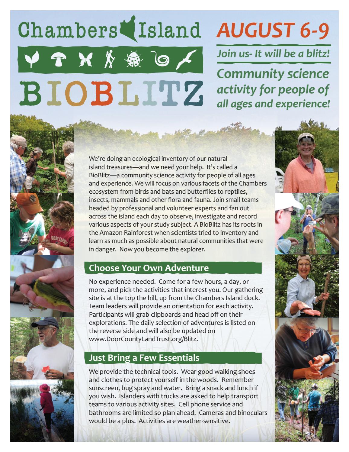 2018 bioblitz flyer rev1 by Door County Land Trust - Issuu