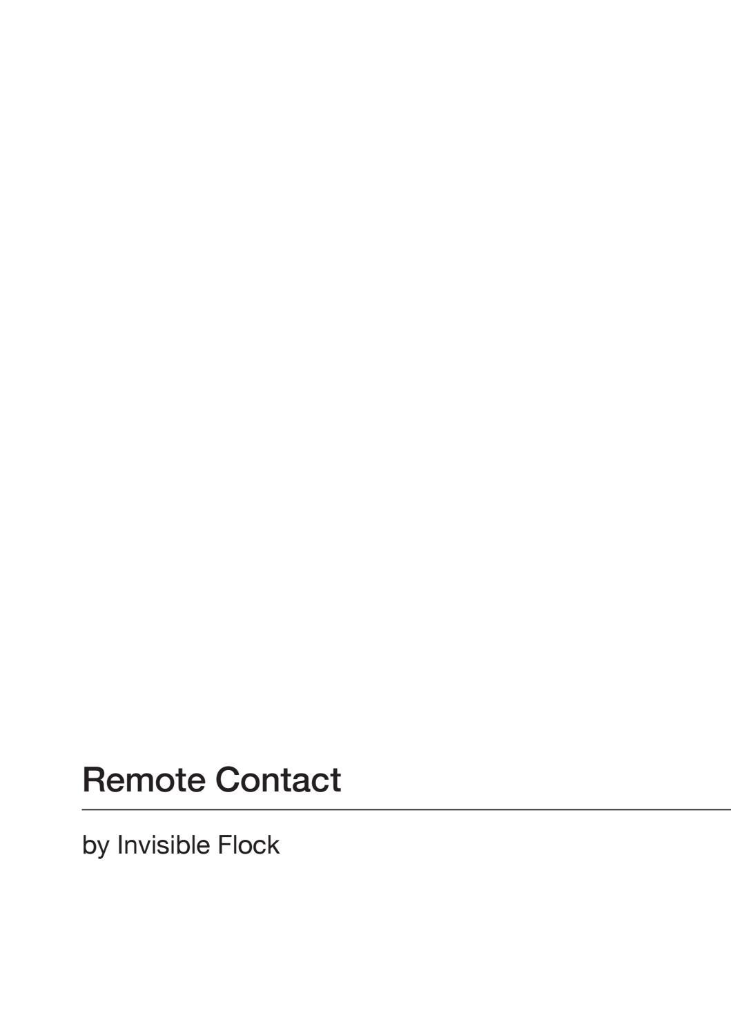 Remote Contact: Large-Print by Invisible Flock - Issuu