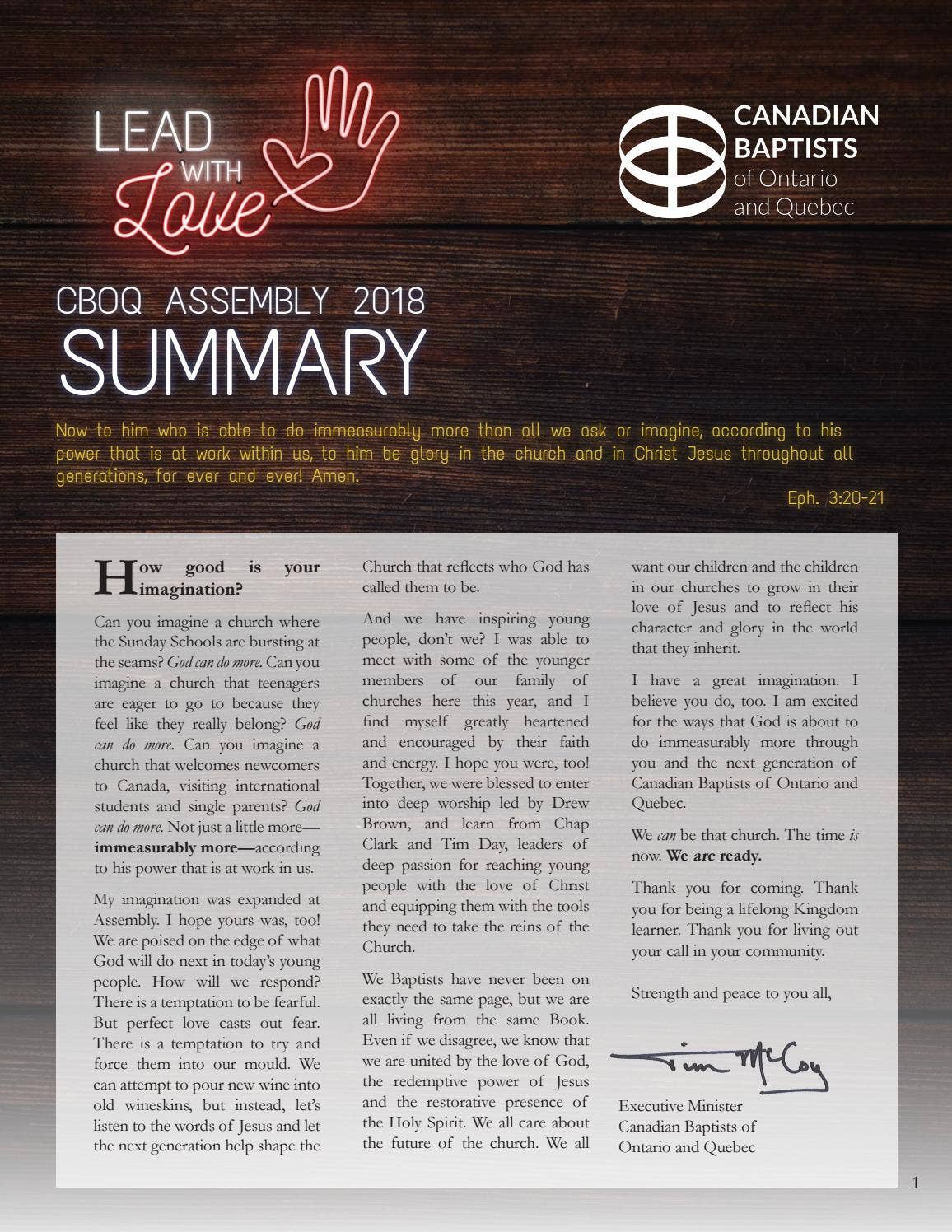 CBOQ Assembly 2018 Summary by CBOQ - Issuu