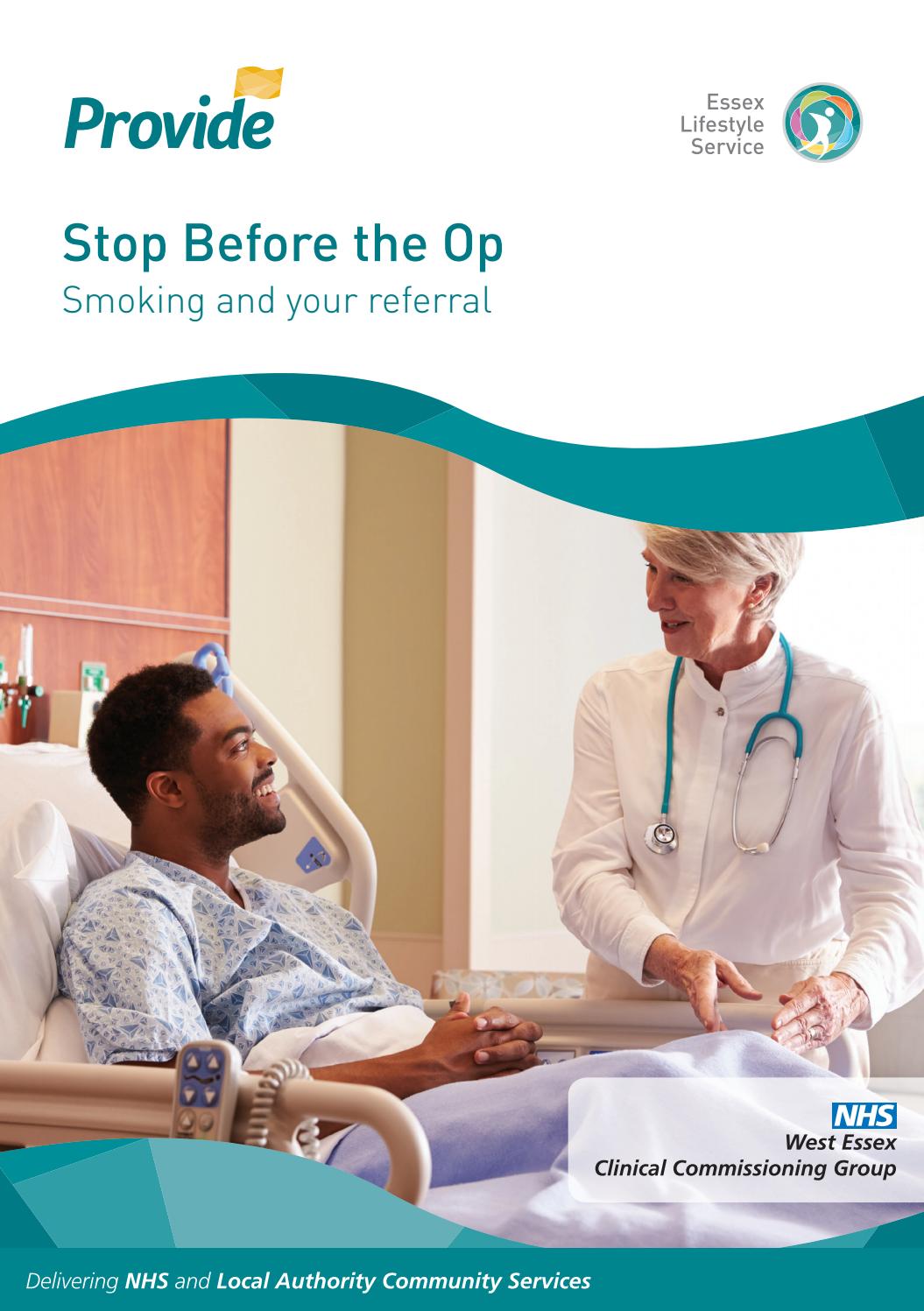 Stop Before the Op - Smoking and your referral by Provide CIC - Issuu