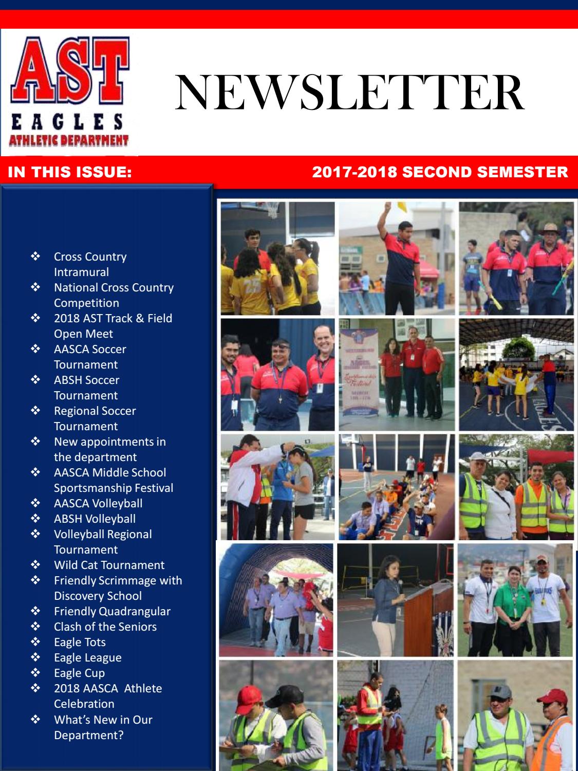 Athletic Department Newsletter 2nd Semester 2017-2018 by American ...
