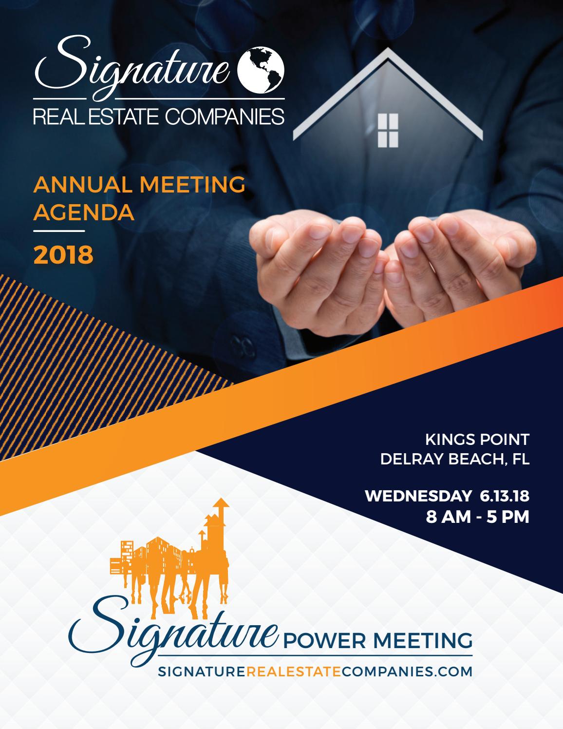 2018 Signature Real Estate Companies Annual Meeting by Signature Real ...