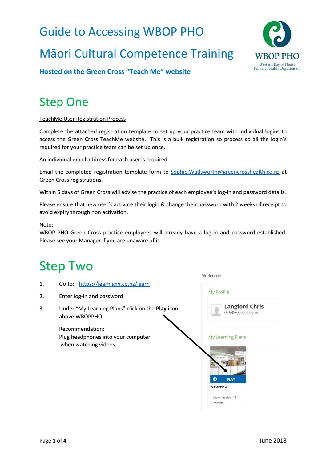 Guide to Accessing WBOP PHO Maori Cultural Competence Training by WBOP PHO - Issuu