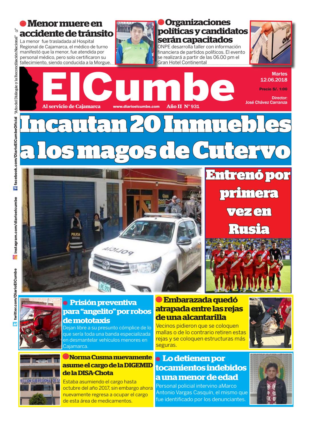 Diario el cumbe 12 06 2018 by Diario El Cumbe - Issuu