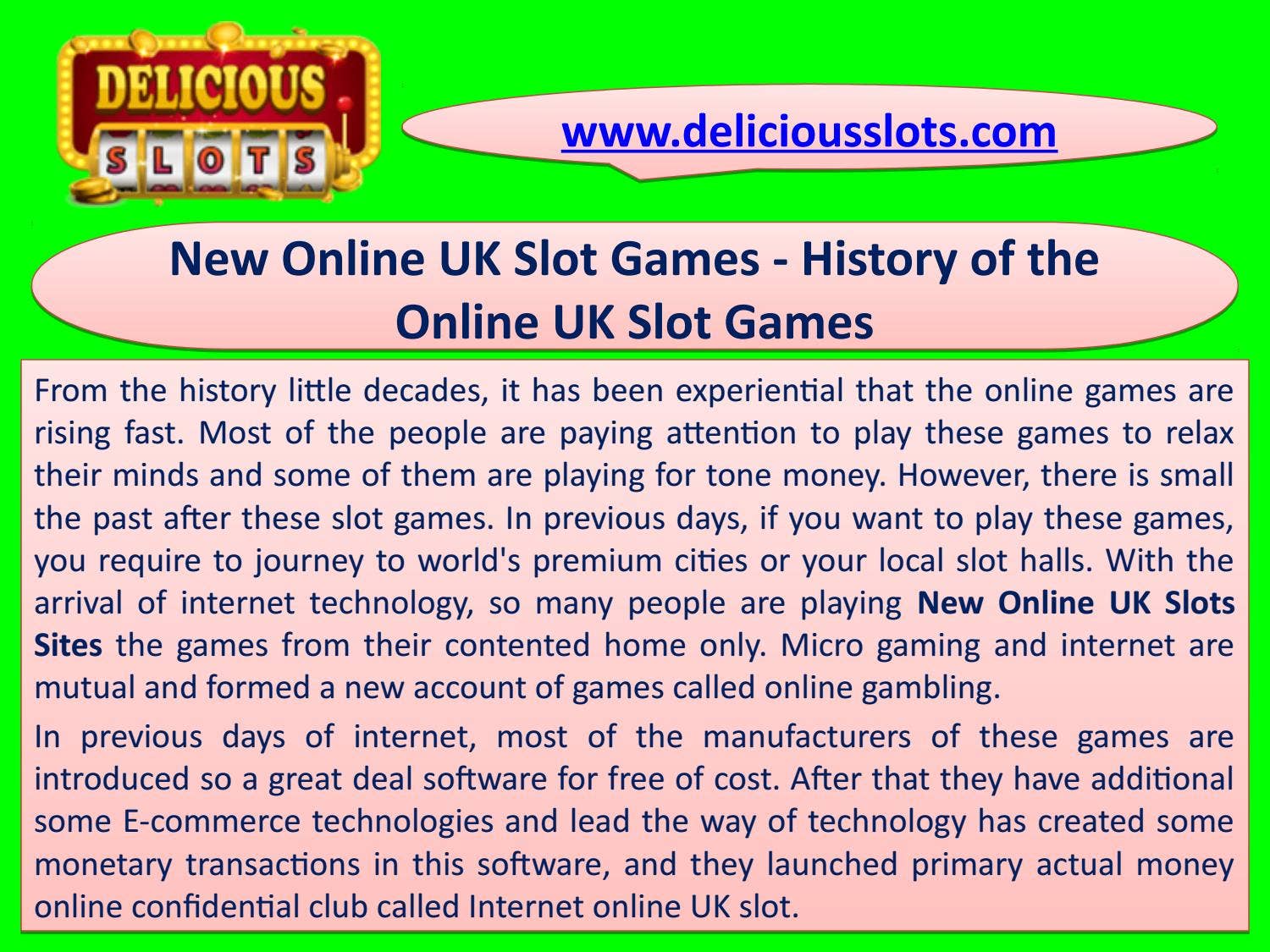 New Online UK Slot Games – History of the Online UK Slot Games by ...