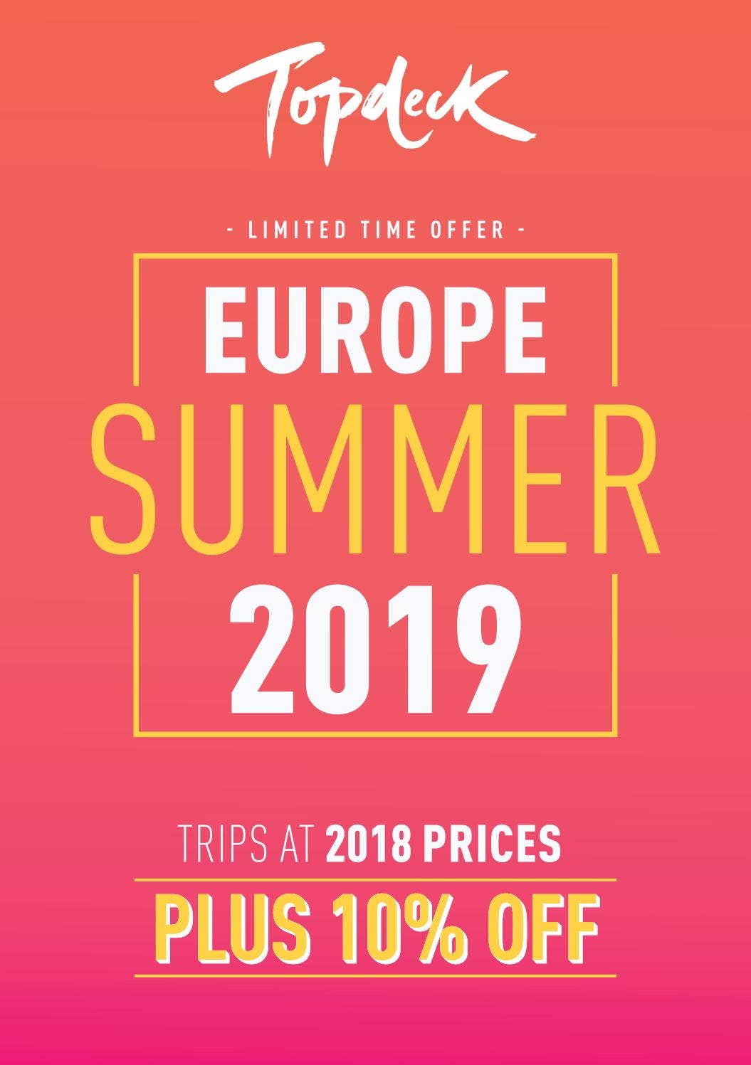 (AUD) Topdeck | Europe Summer Pre-release 2019 by Topdeck Travel - Issuu