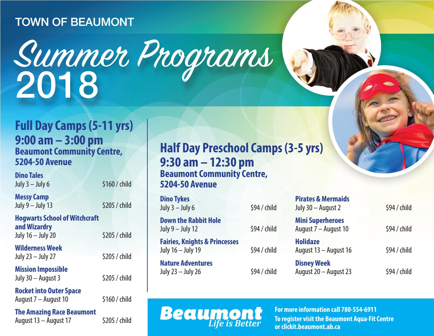 Summer Programs Poster by Beaumont-Alberta - Issuu