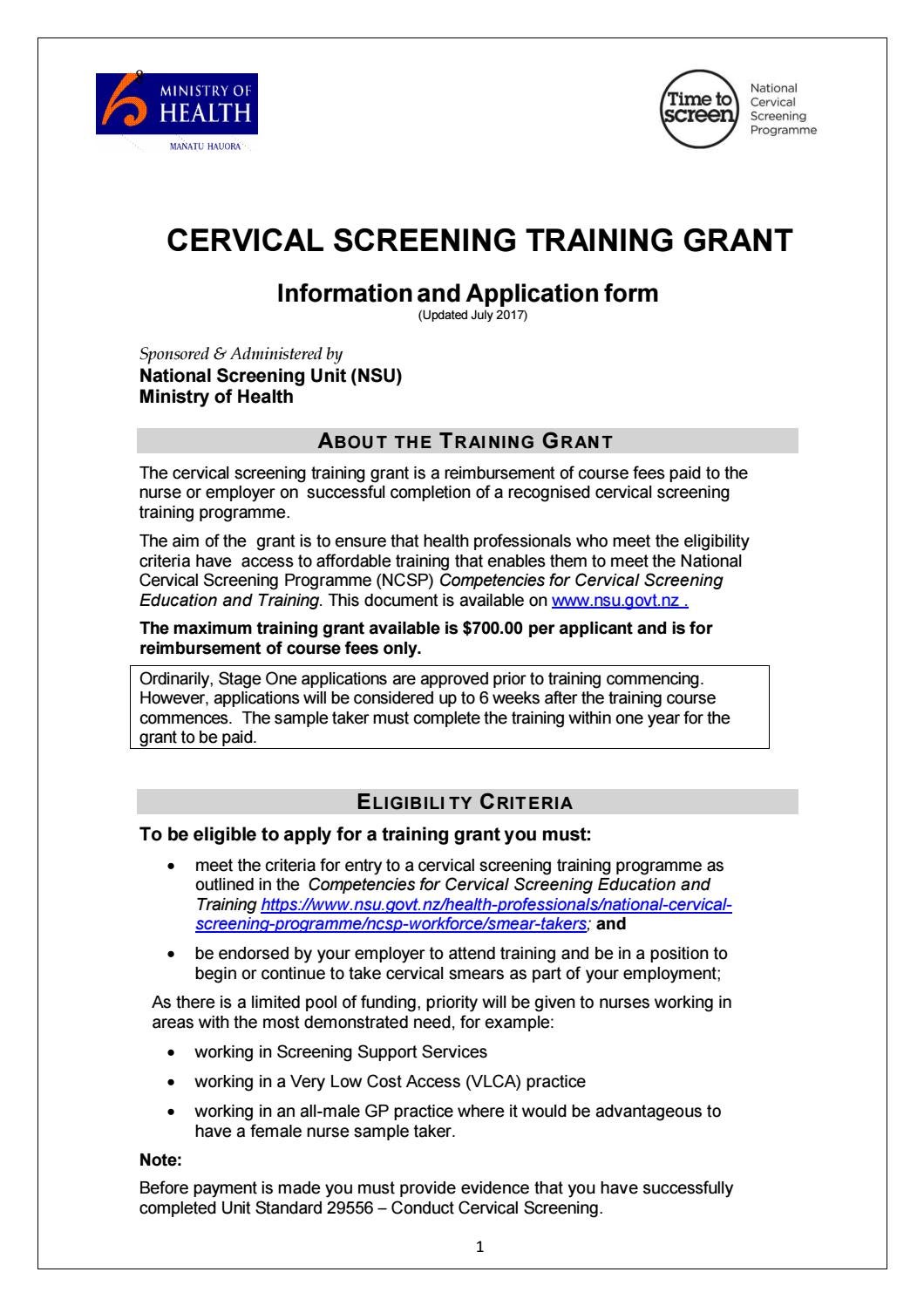 Training Grant Application Form by WBOP PHO - Issuu