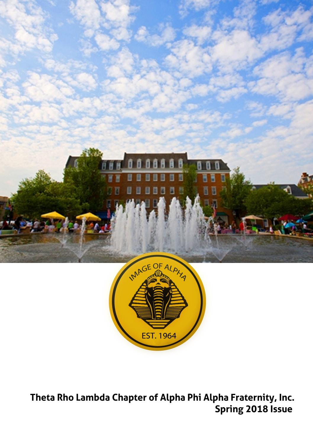 The Image of Alpha (Spring 2018) by Theta Rho Lambda Chapter of Alpha ...