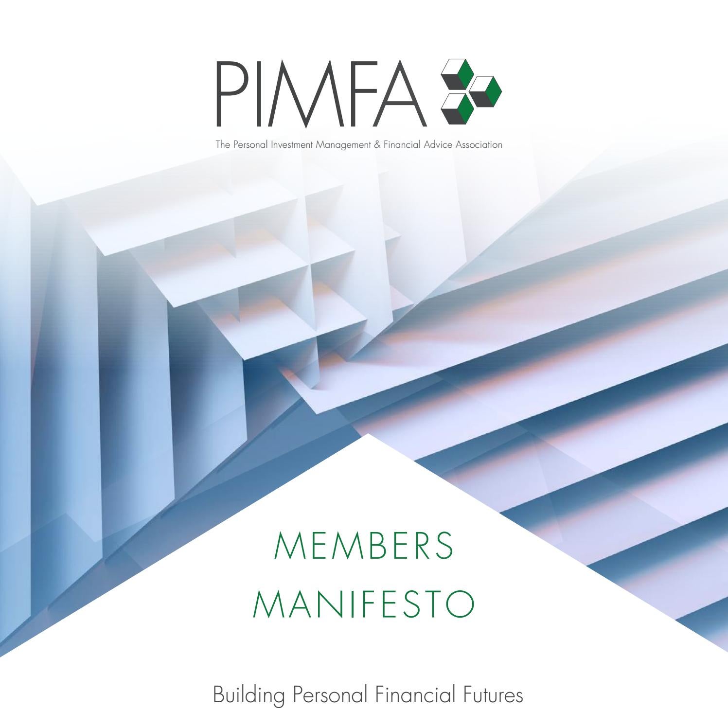 Pimfa Members Manifesto by PIMFA - Issuu