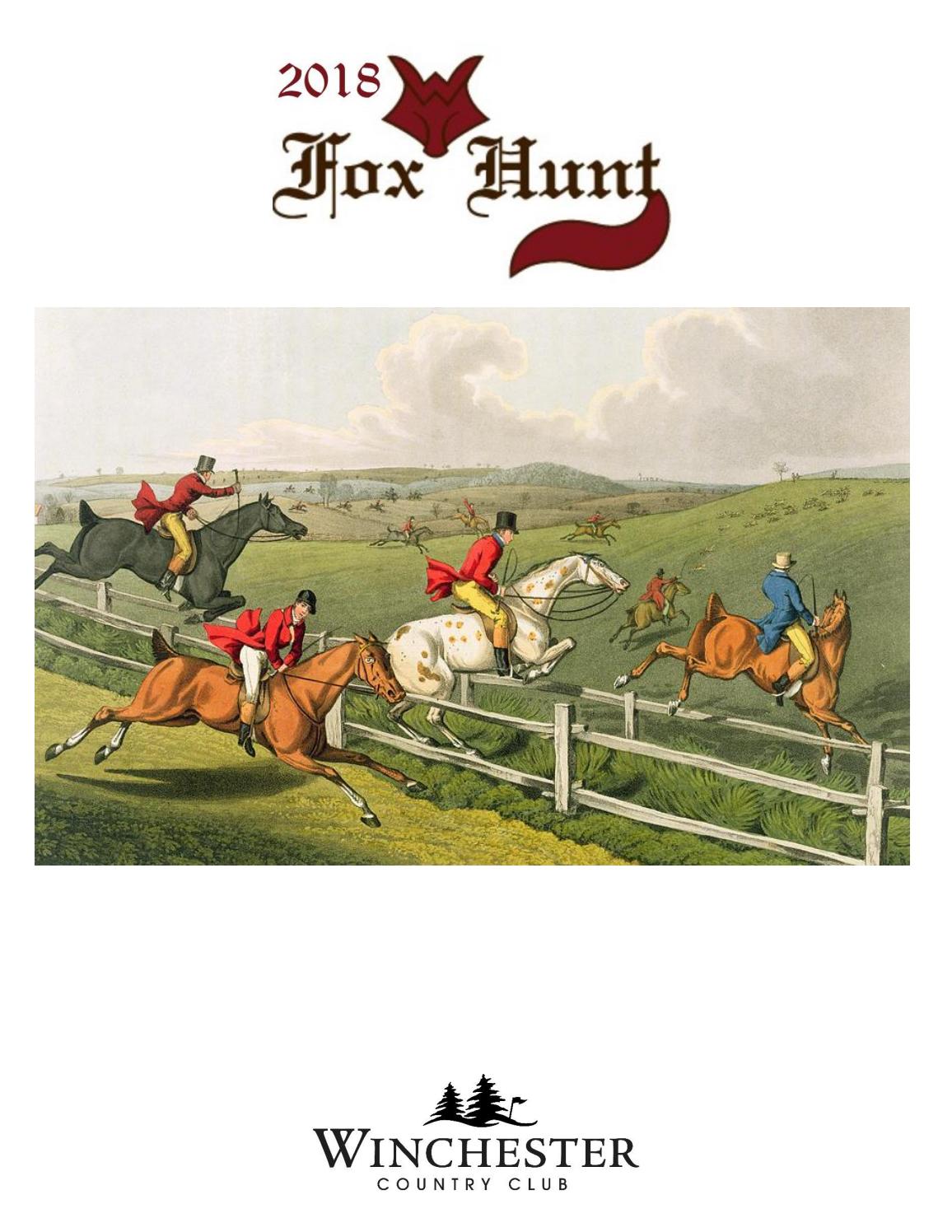2018 Fox Hunt by Winchester Country Club - Issuu