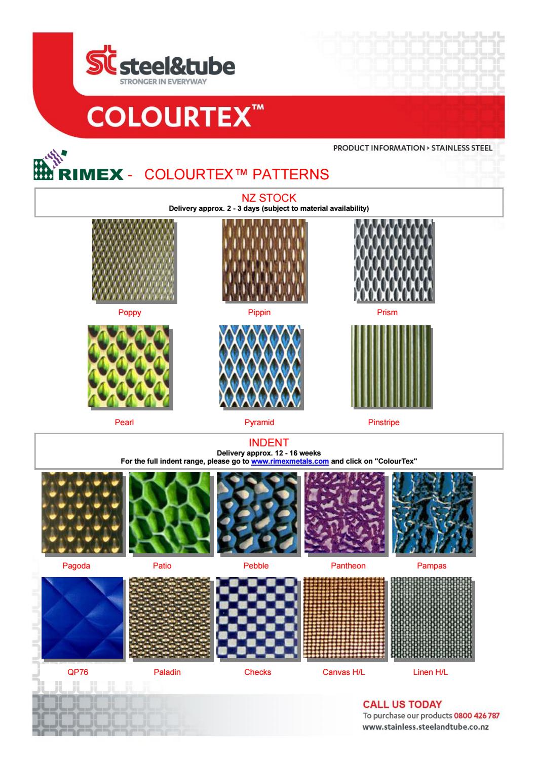 Rimex Colourtex Stainless Steel by Steel & Tube - Issuu