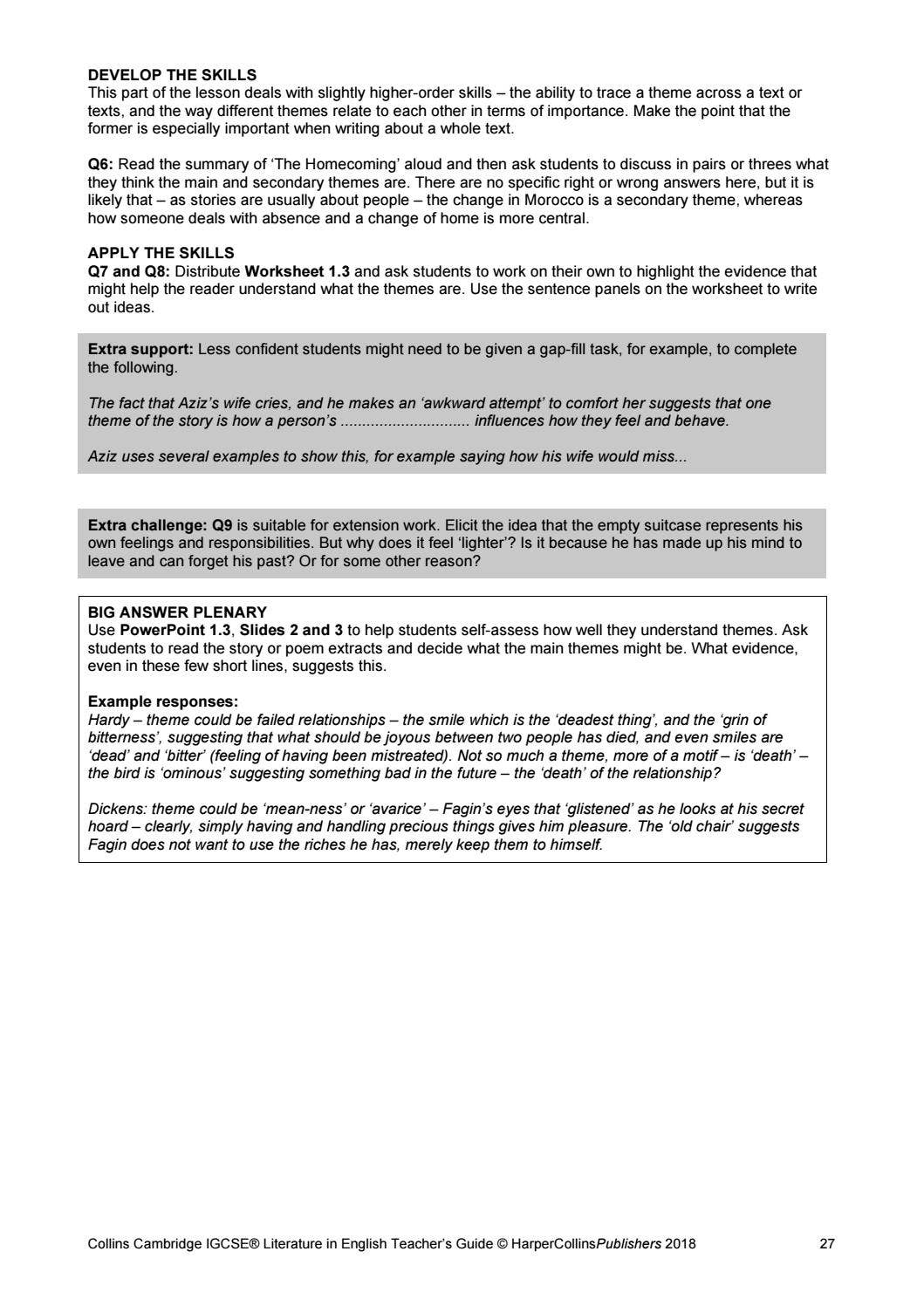 Cambridge IGCSE® Literature in English Teacher’s Guide Preview by ...