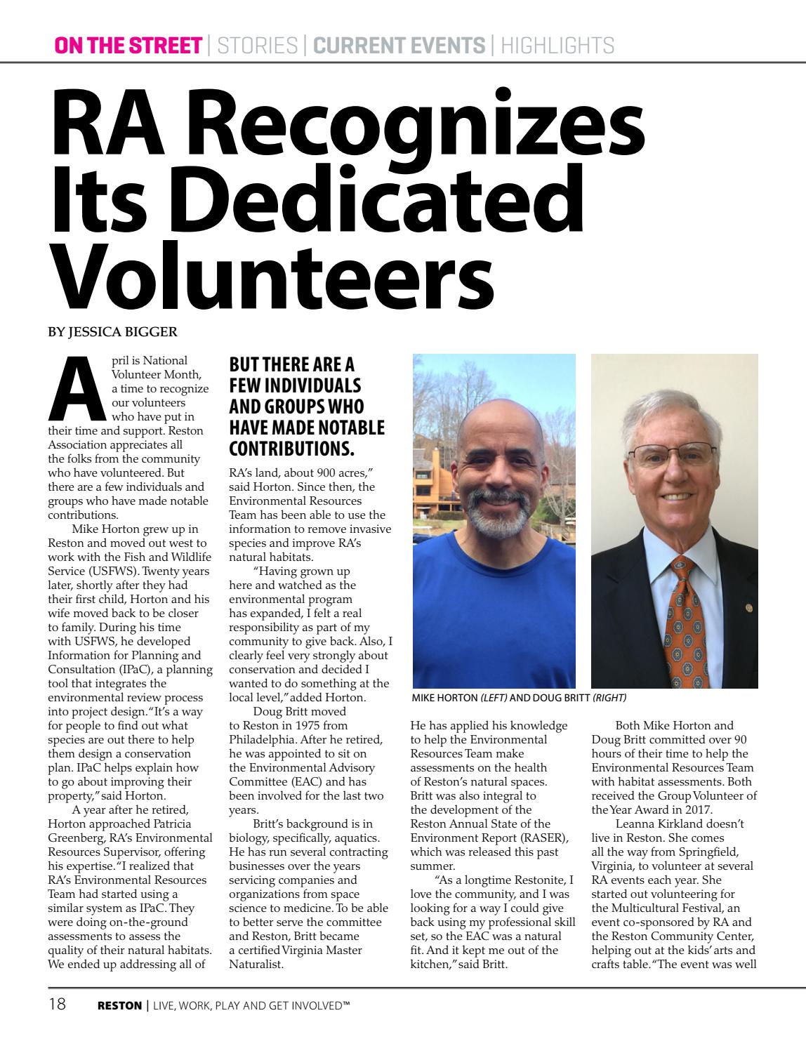 Reston April 2018 by Reston Association - Issuu