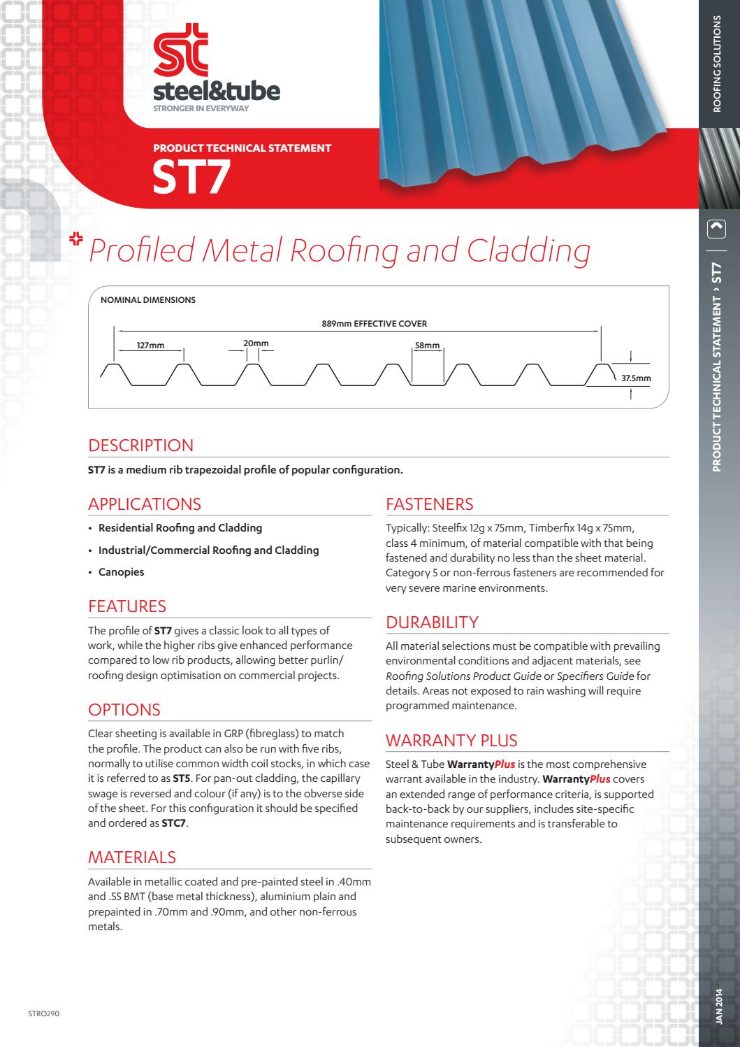 ST7 Product Technical Statement by Steel & Tube - Issuu