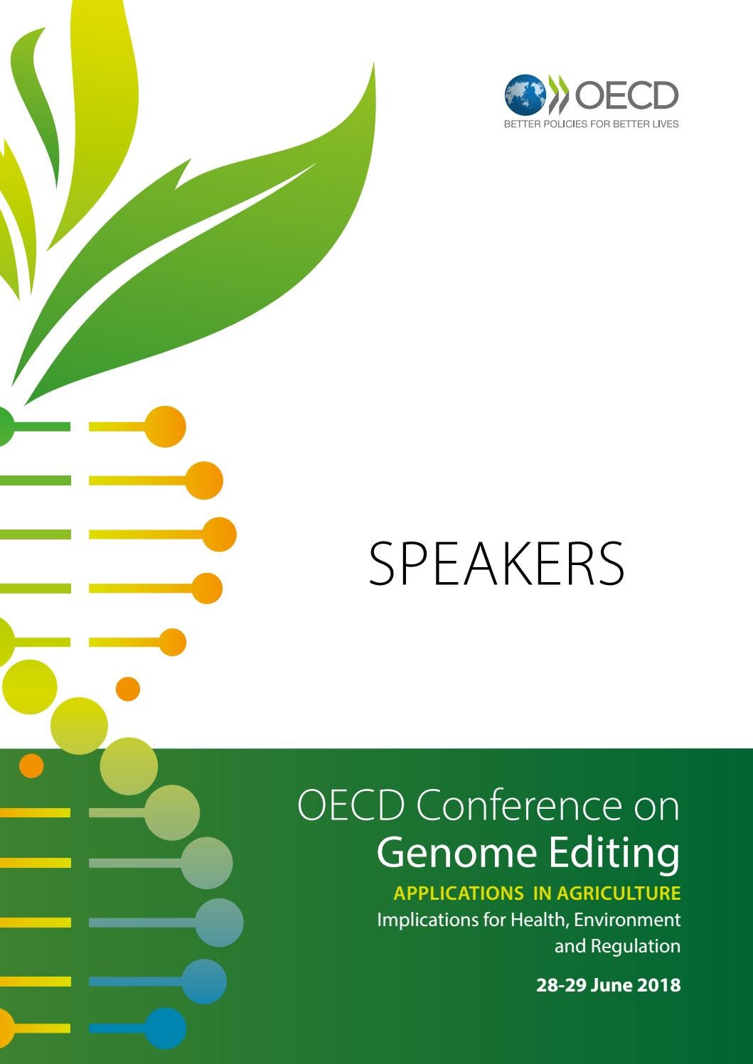 Speakers - OECD Conference on Genome Editing: Applications in ...