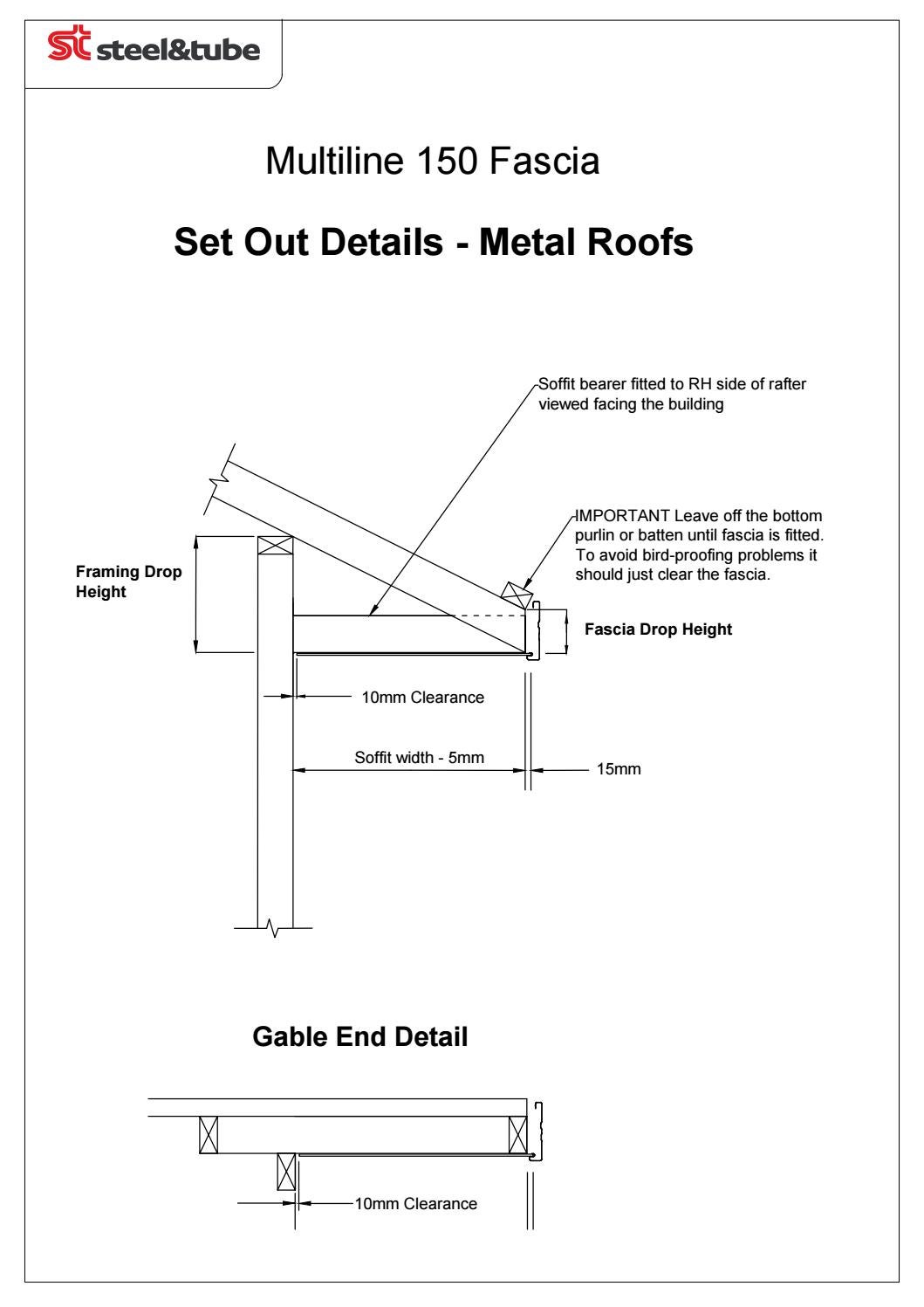 Multiline 150 Fascia Setout Guide by Steel & Tube - Issuu