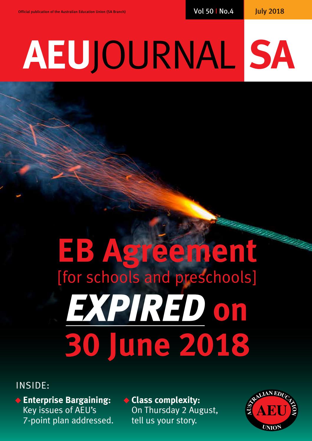 AEU Journal July 2018 by Australian Education Union (SA Branch) - Issuu