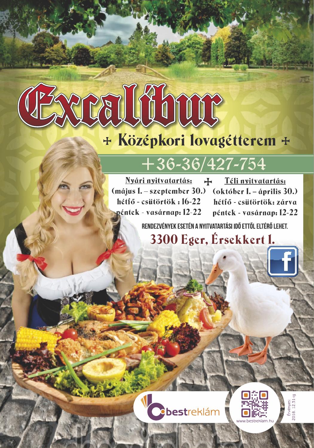 Eger Excalibur Étterem 2018 tavasz by TheBest Reklám - Issuu