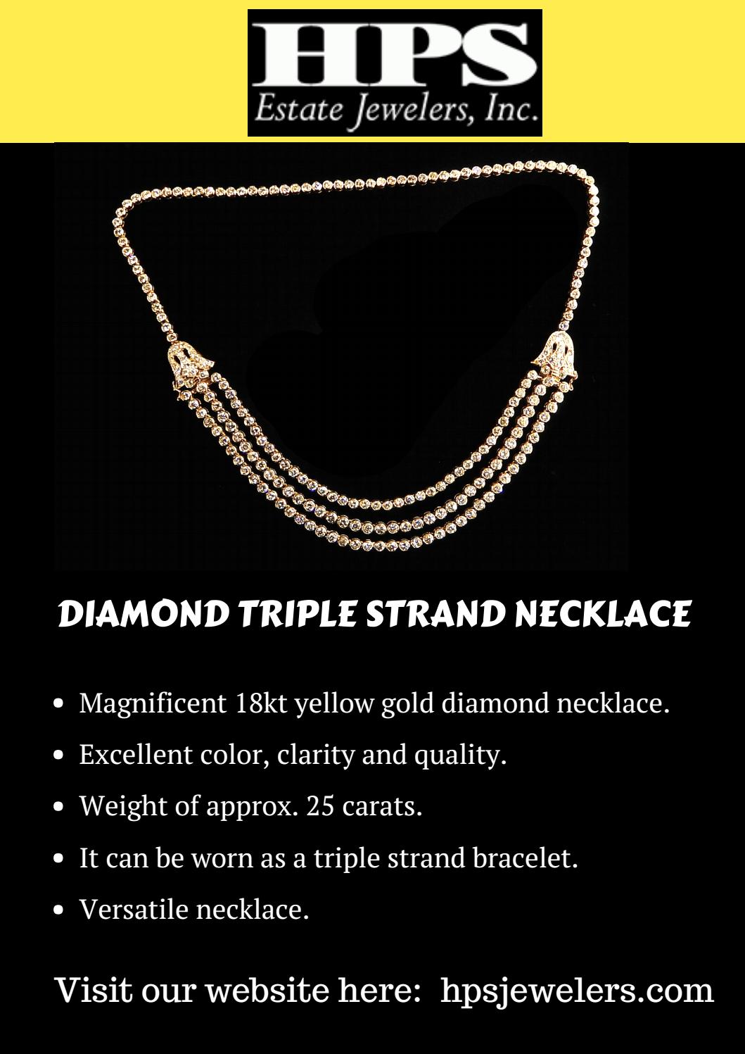 Diamond Tripple Stand Necklace by HPS Jewelers by Prince - Issuu
