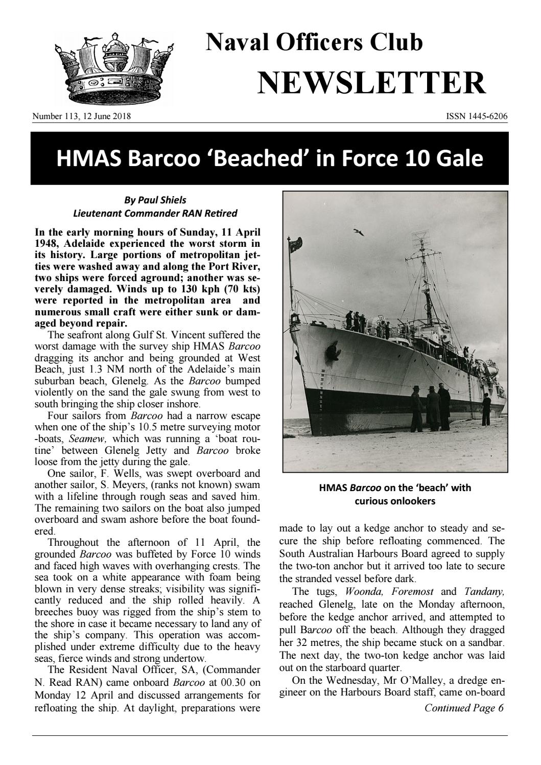 Nocn113 public final by Naval Officers Club of Australia Inc. - Issuu