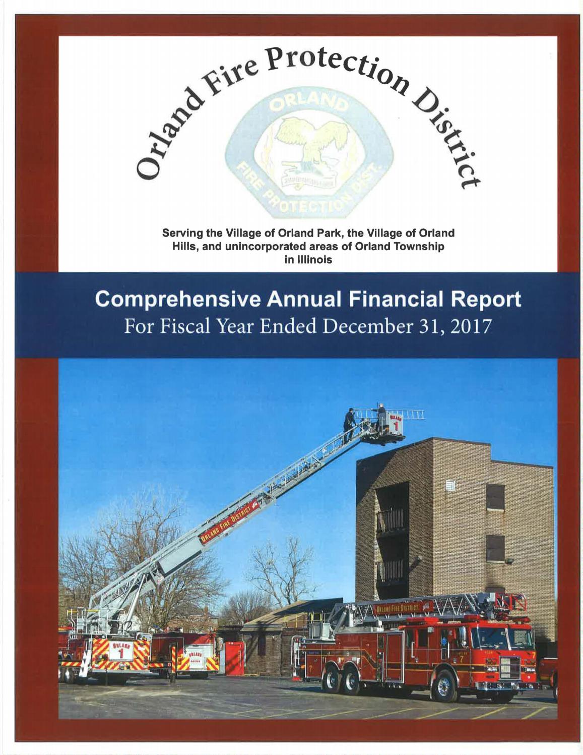 2017 Comprehensive Annual Financial Report by Orland Fire Protection ...