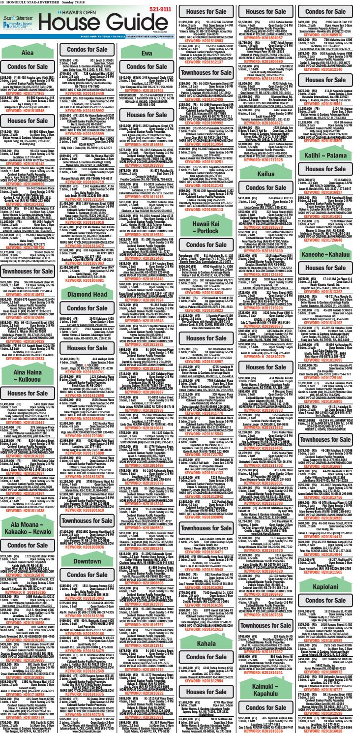 Open house guide 070118 by Oahu Publications, Inc - Issuu