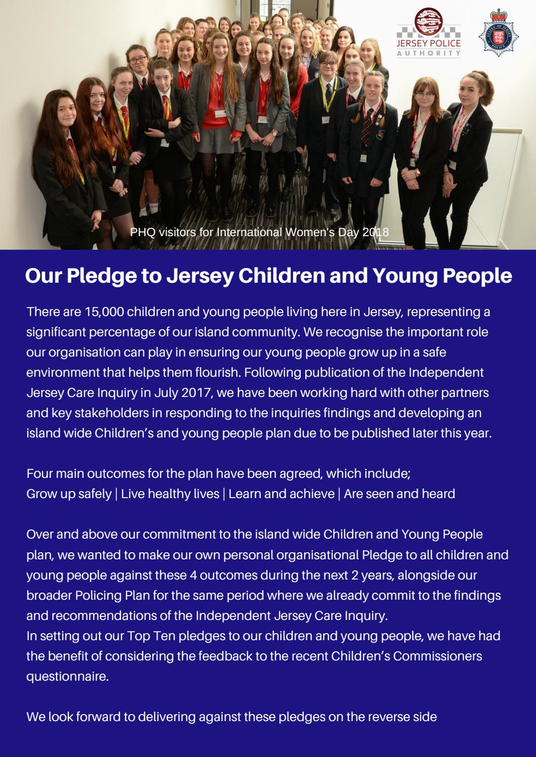 Children and young people pledge 2018 by Jersey Police Authority - Issuu