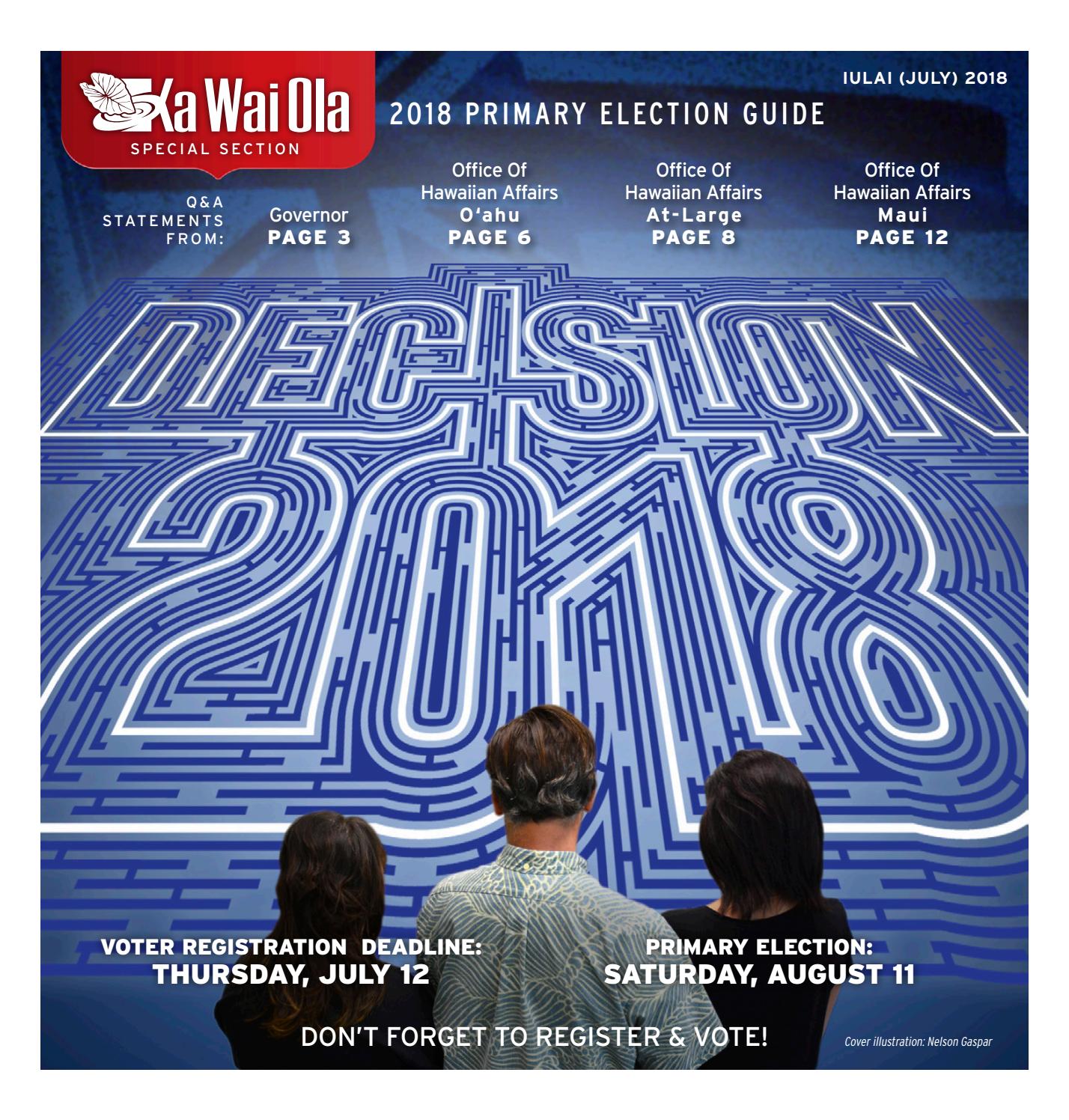 KWO - Decision 2018 Primary Election guide by Ka Wai Ola - News For The ...