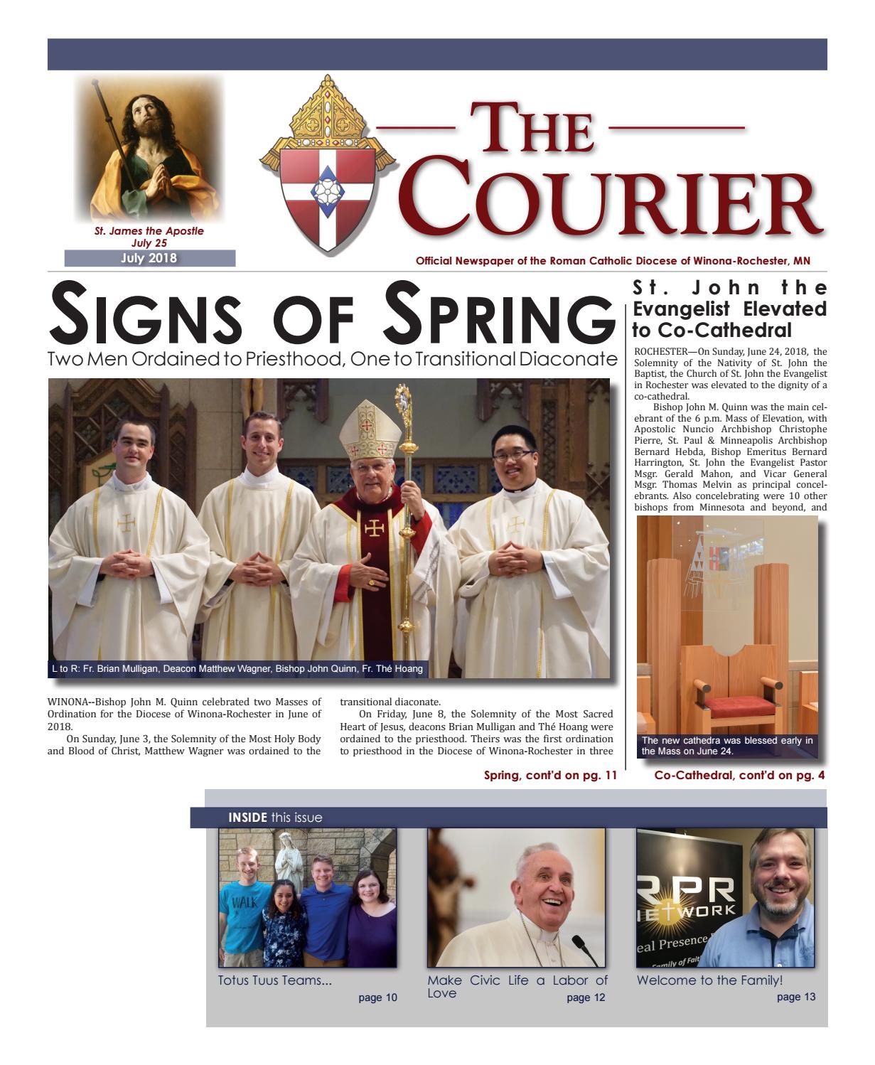 The Courier - July 2018 by Diocese of Winona-Rochester - Issuu