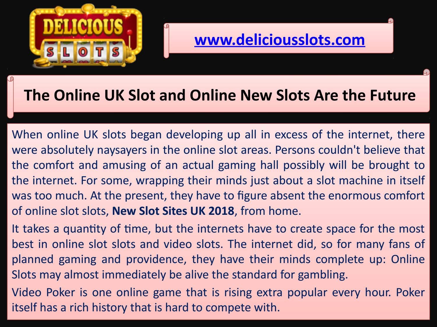 The Online UK Slot and Online New Slots Are the Future by Summay Sanga ...