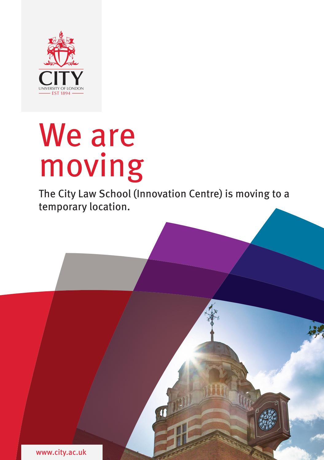 The City Law School is moving by City, University of London - Issuu