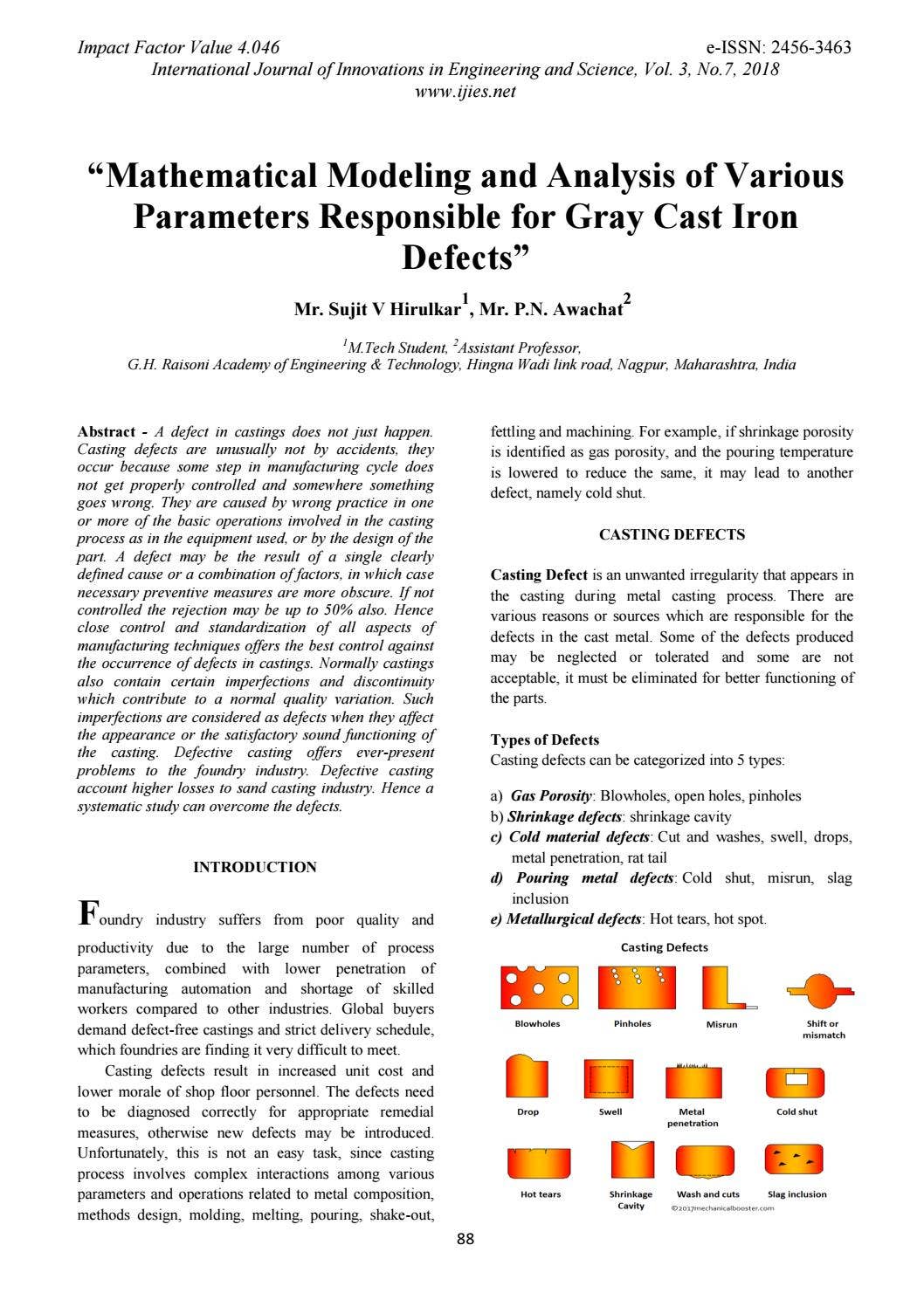 Mathematical modeling and analysis of various parameters responsible ...